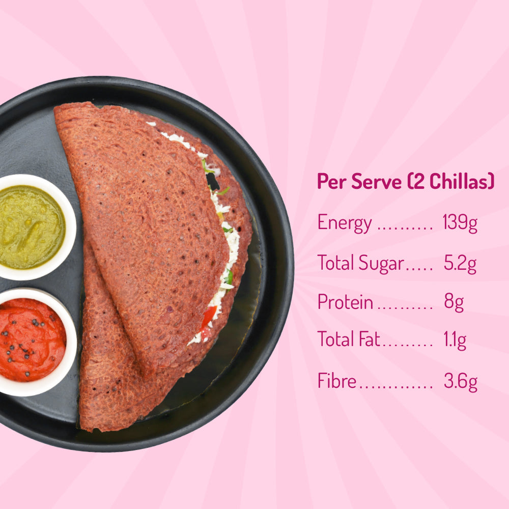 Beetroot Chilla with Sprouted Moong Instant Mix - 200gms – Gladful