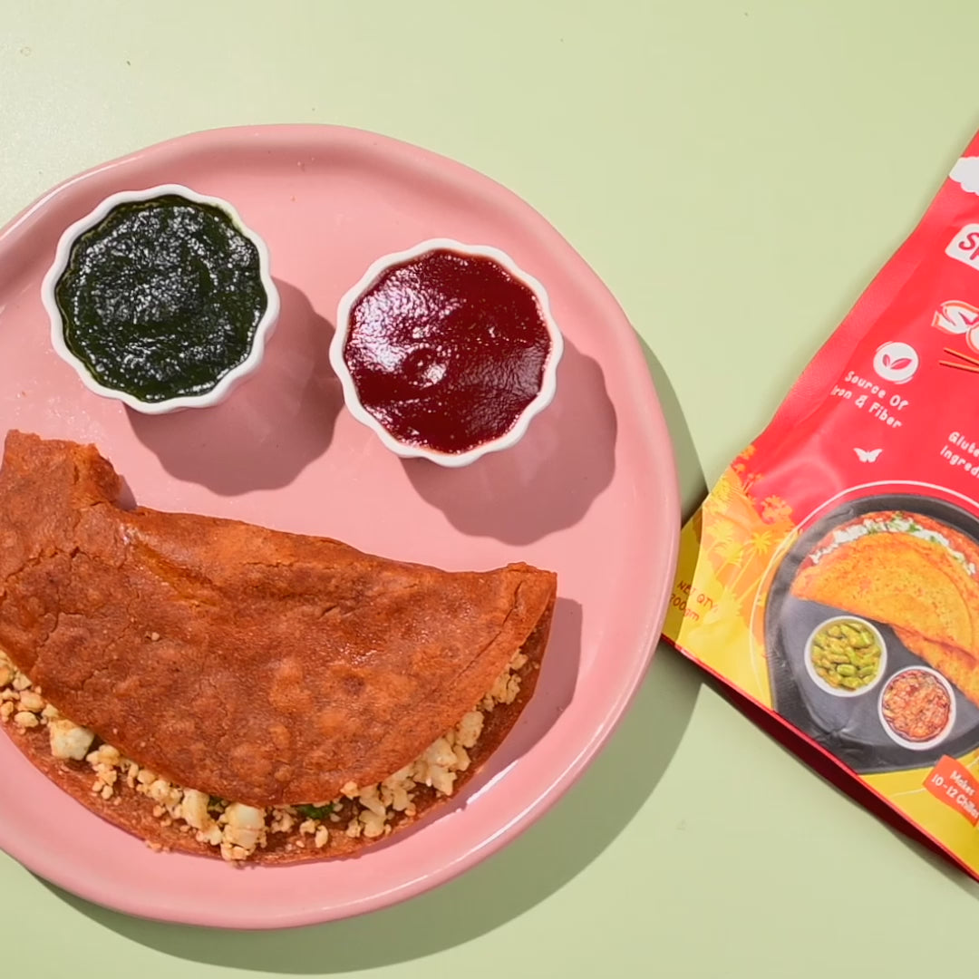 Schezwan Sprouted Moong Dal Chilla - 200gms – Gladful